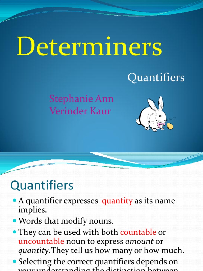 Group 4 Quantifiers | PDF | Noun | Adjective