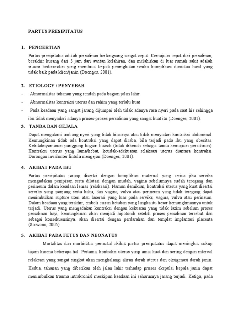 Partus Presipitatus | PDF | Pengembangan Diri | Sains & Matematika