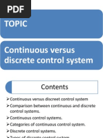 Continuous Vs Discrete Control | PDF | Control Theory | Control System