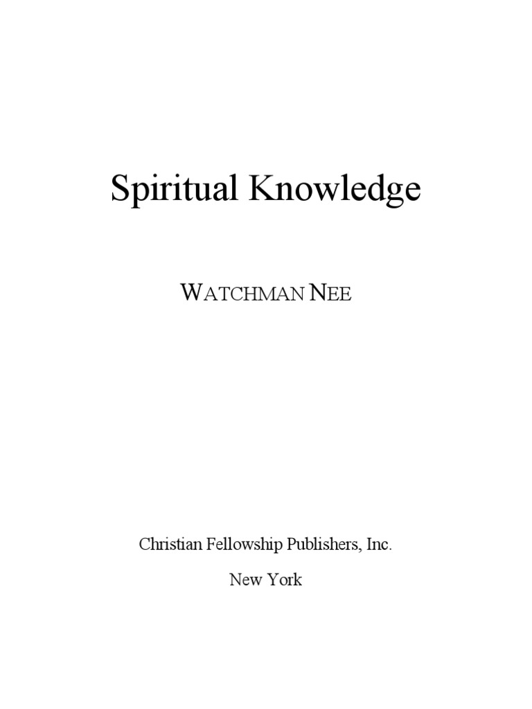Spiritual Knowledge | PDF | Prayer | Sin