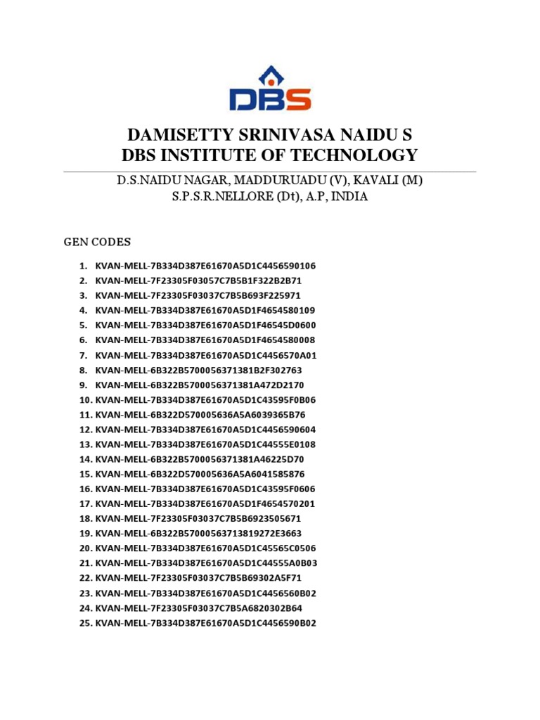 Dbs Engg College | PDF | Science & Mathematics | Computers