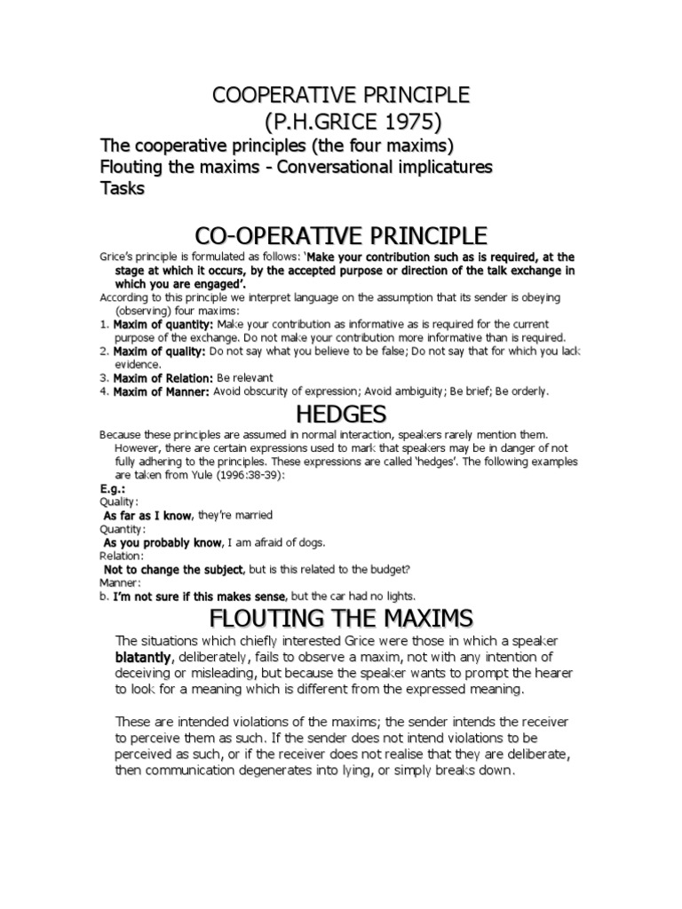 Cooperative Principle | PDF | Semiotics | Science
