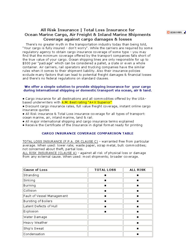 Assignment of Insurance Cargo | PDF | Cargo | Insurance