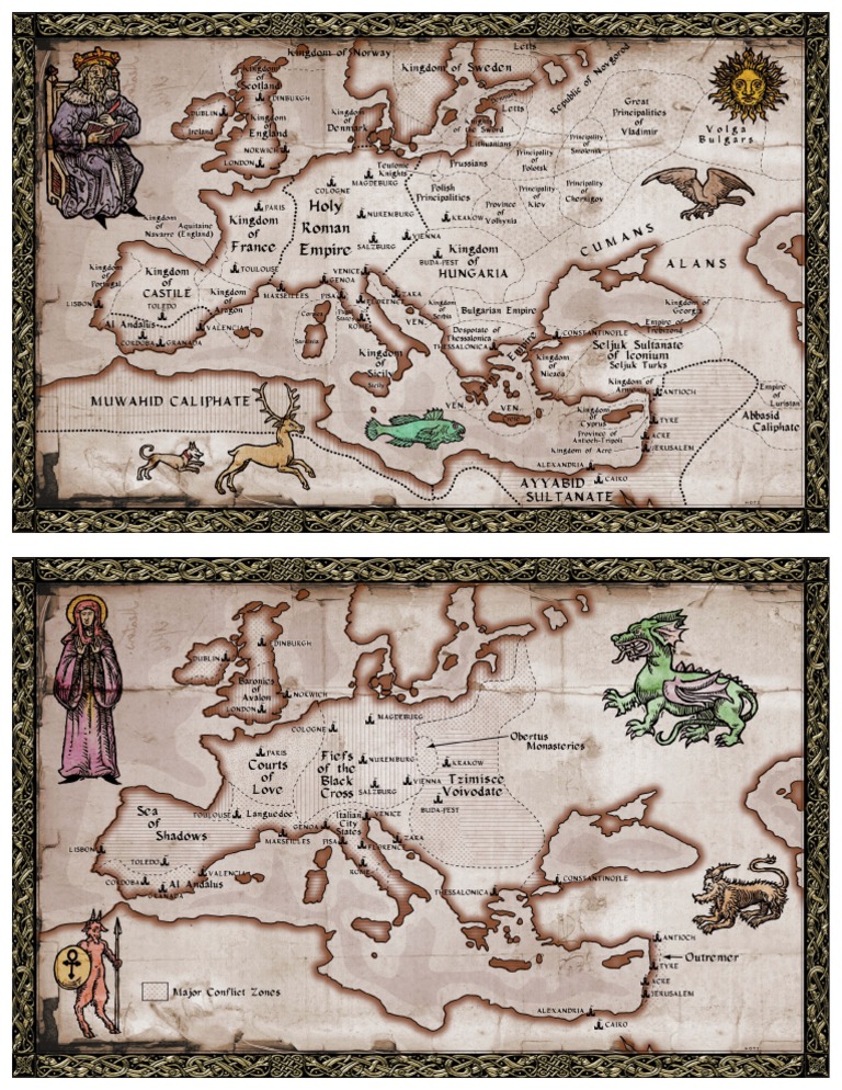 Dark Ages Vampire - Europe Map