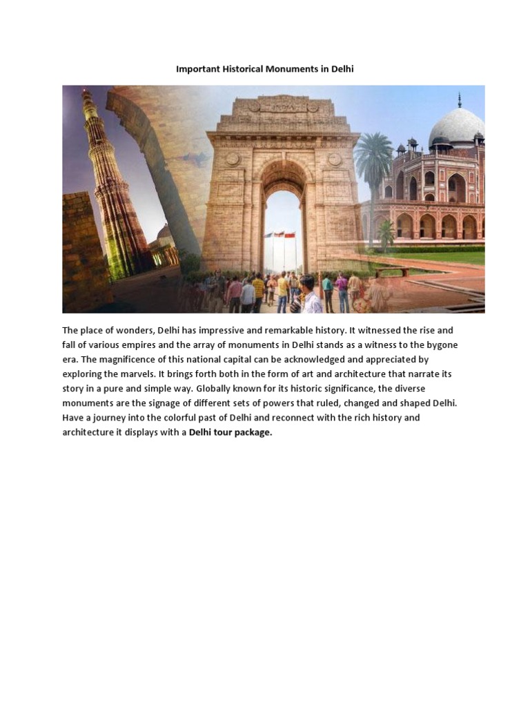 Key Historical Monuments of Delhi | PDF | Delhi
