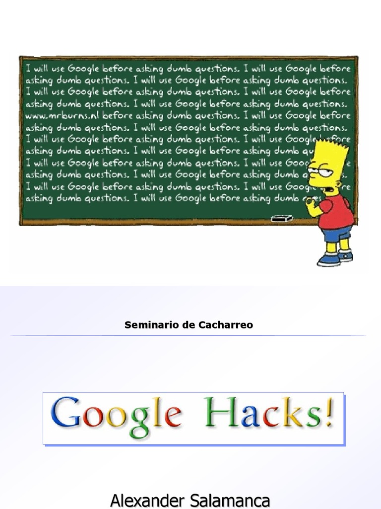 Google Hacks | PDF | Comillas | Informática