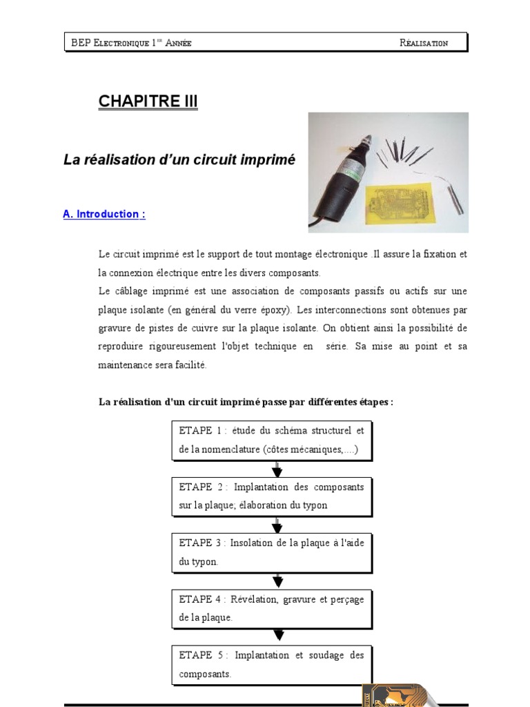 La Réalisation D'un Circuit Intégré | PDF | Circuit imprimé | Soudage