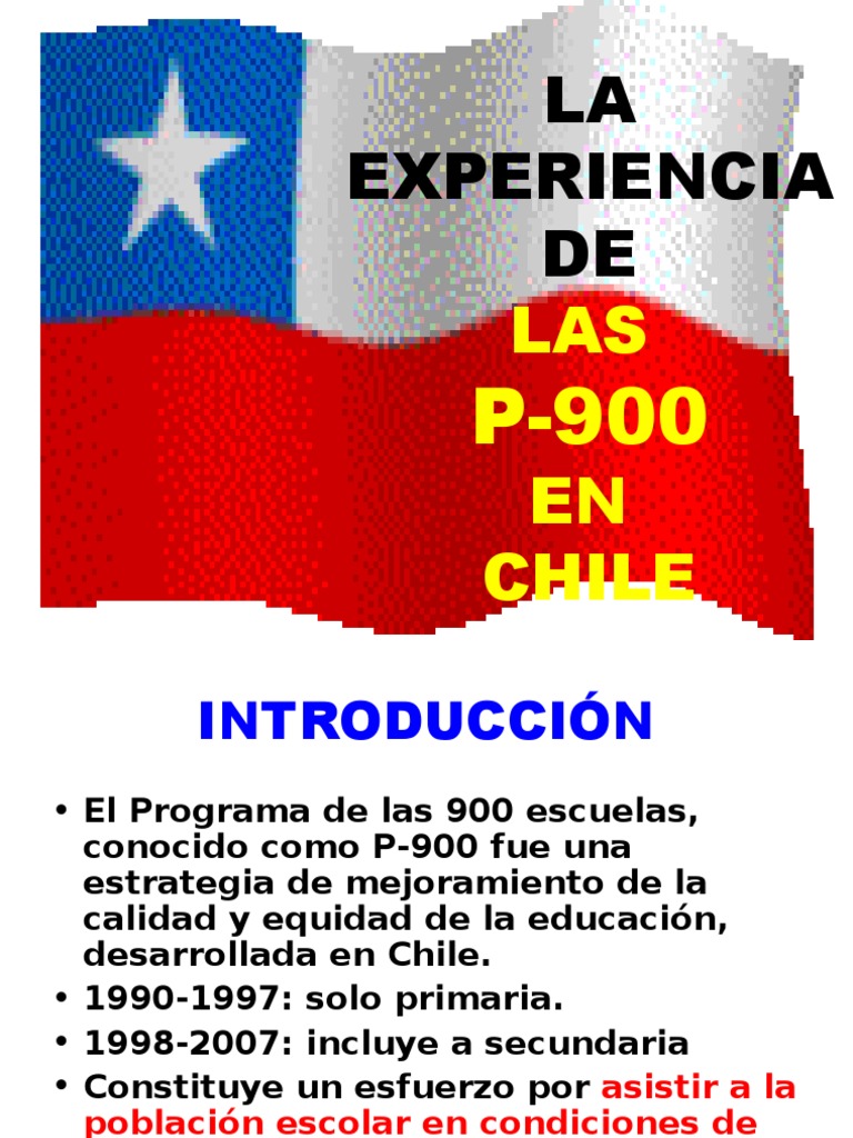 La Experiencia Educativa de Las P900 en Chile | PDF | Aprendizaje | Cambio