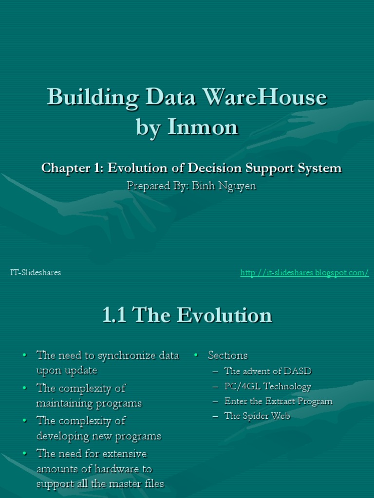 Evolution of Decision Support System - Building The Data WareHouse ...