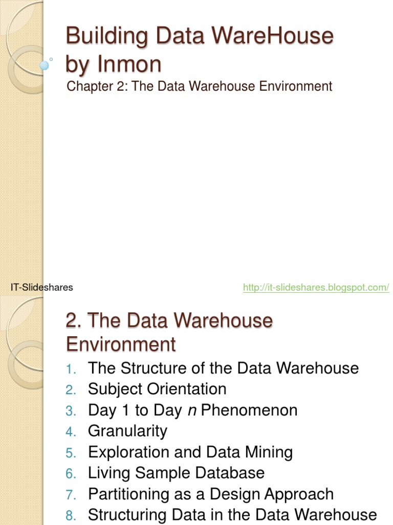 The Data Warehouse Environment - Building The Data WareHouse | Download ...