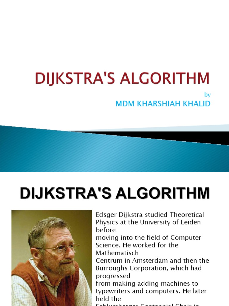 Dijkstra's Algorithm PPG | PDF | Graph Theory | Theoretical Computer Science