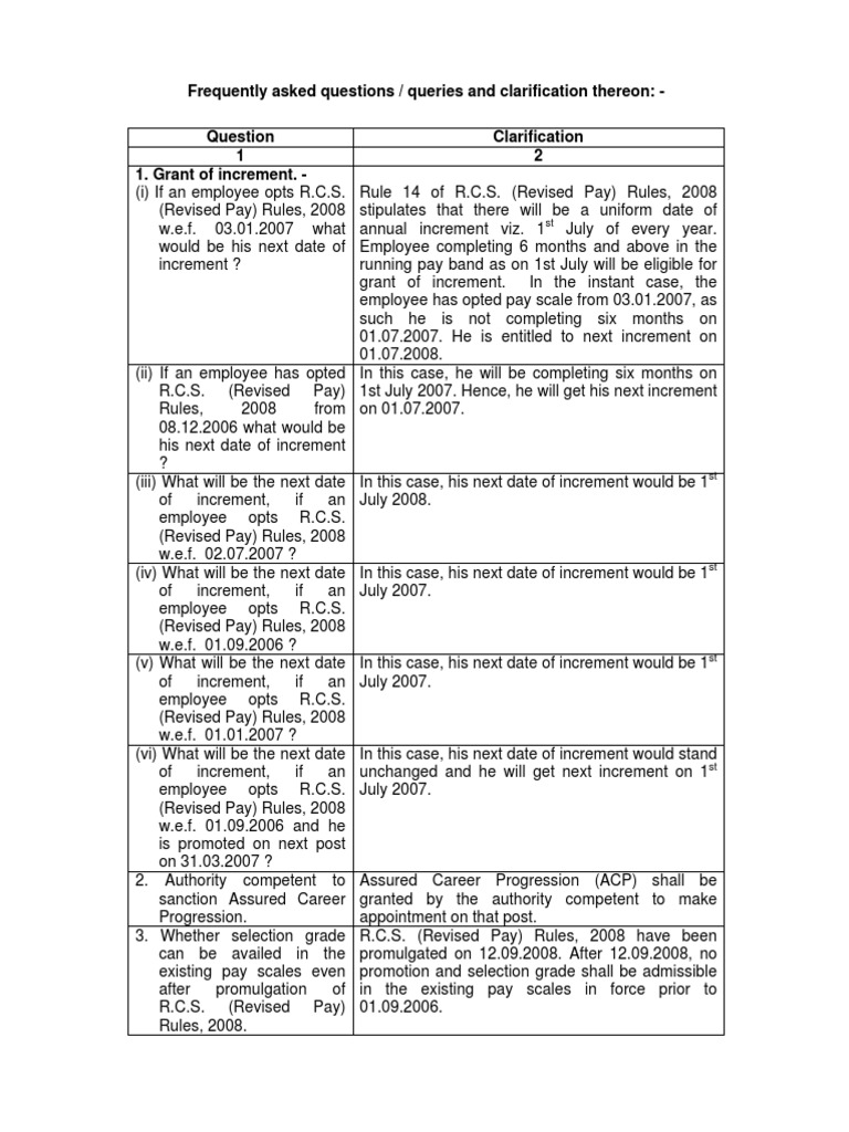 Sixth Pay Commission Faq | PDF | Faq | Government