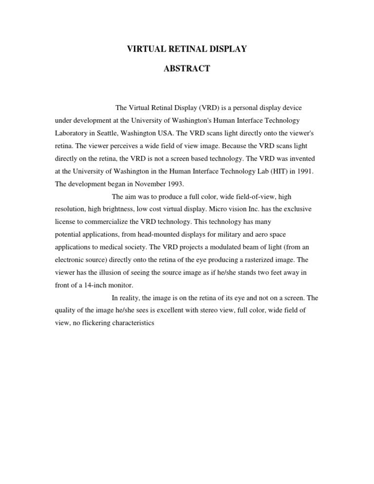 Virtual Retina | PDF