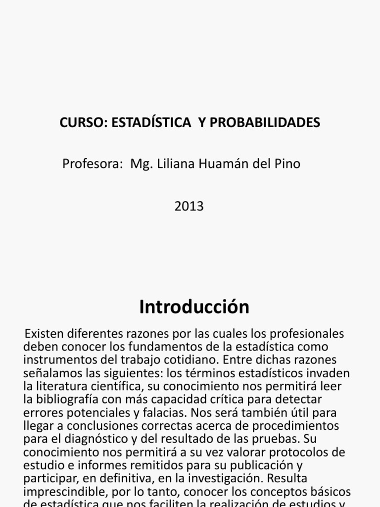 Power Point de ESTADISTICA PARA Ingeniería | PDF | Estadísticas ...