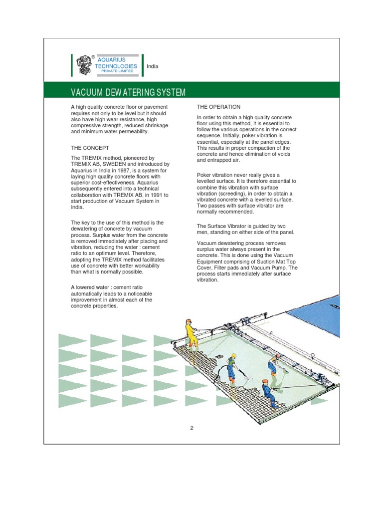 Vacuum Dewatering System | Download Free PDF | Vacuum | Concrete