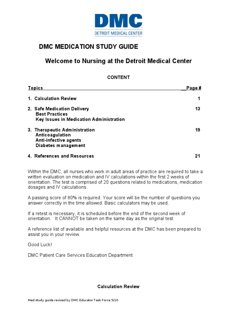 Medication Study Guide | PDF | Pharmaceutical Drug | Insulin