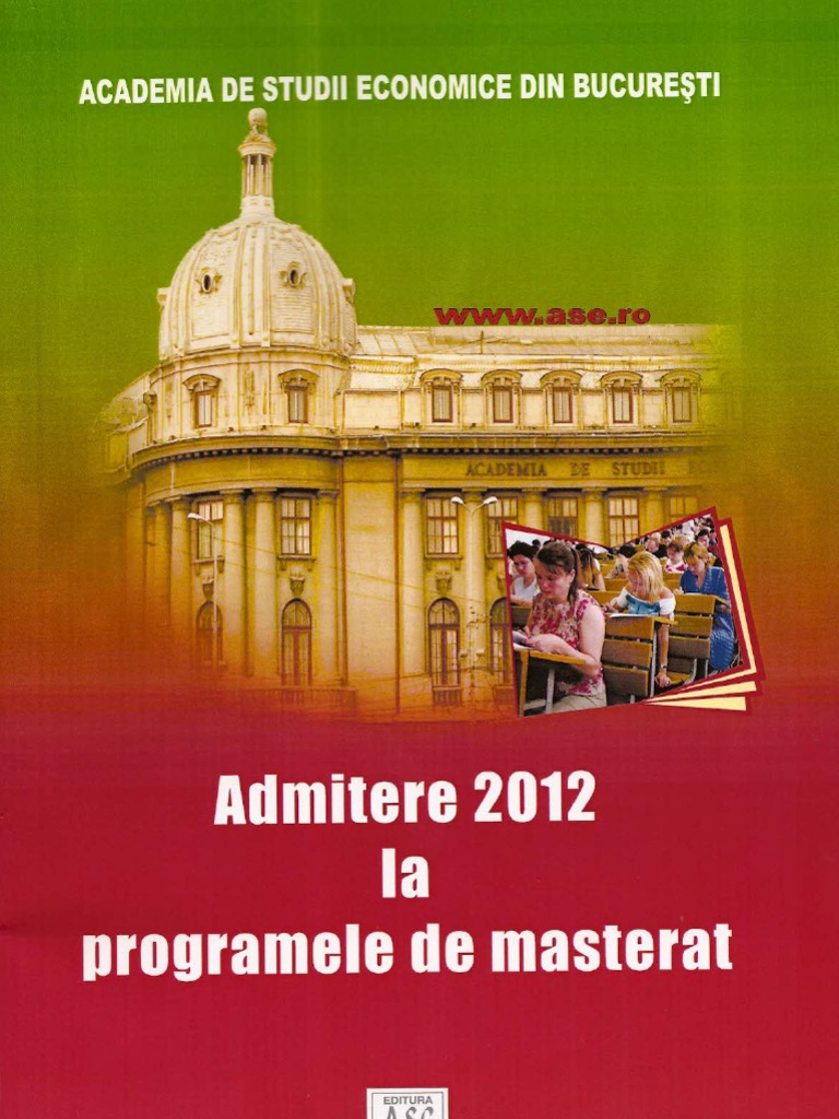 Subiecte Admitere Mastere ASE 2011 | PDF