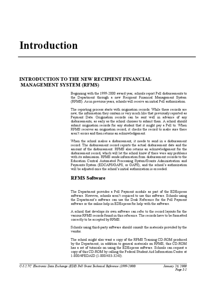 Description: Tags: Intro | PDF | Pell Grant | Payments