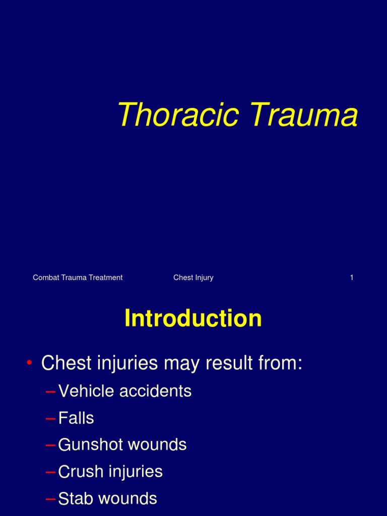 Thoracic Trauma | PDF | Thorax | Major Trauma