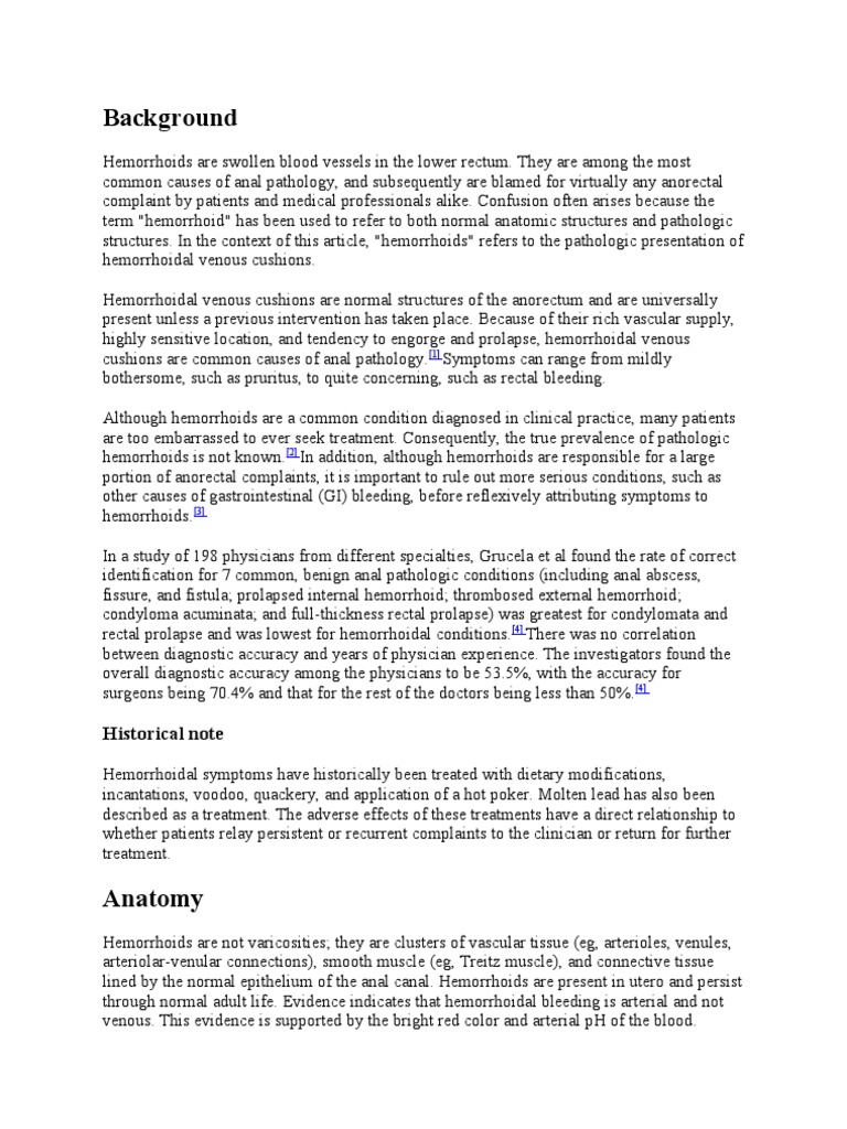 Medscape Text Hemoroid | PDF | Hemorrhoid | Thrombosis