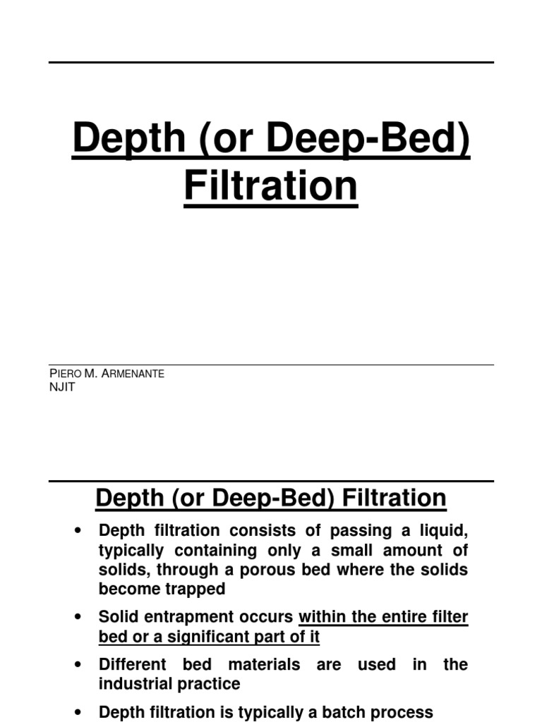 Granular Filter Design | Filtration | Pressure