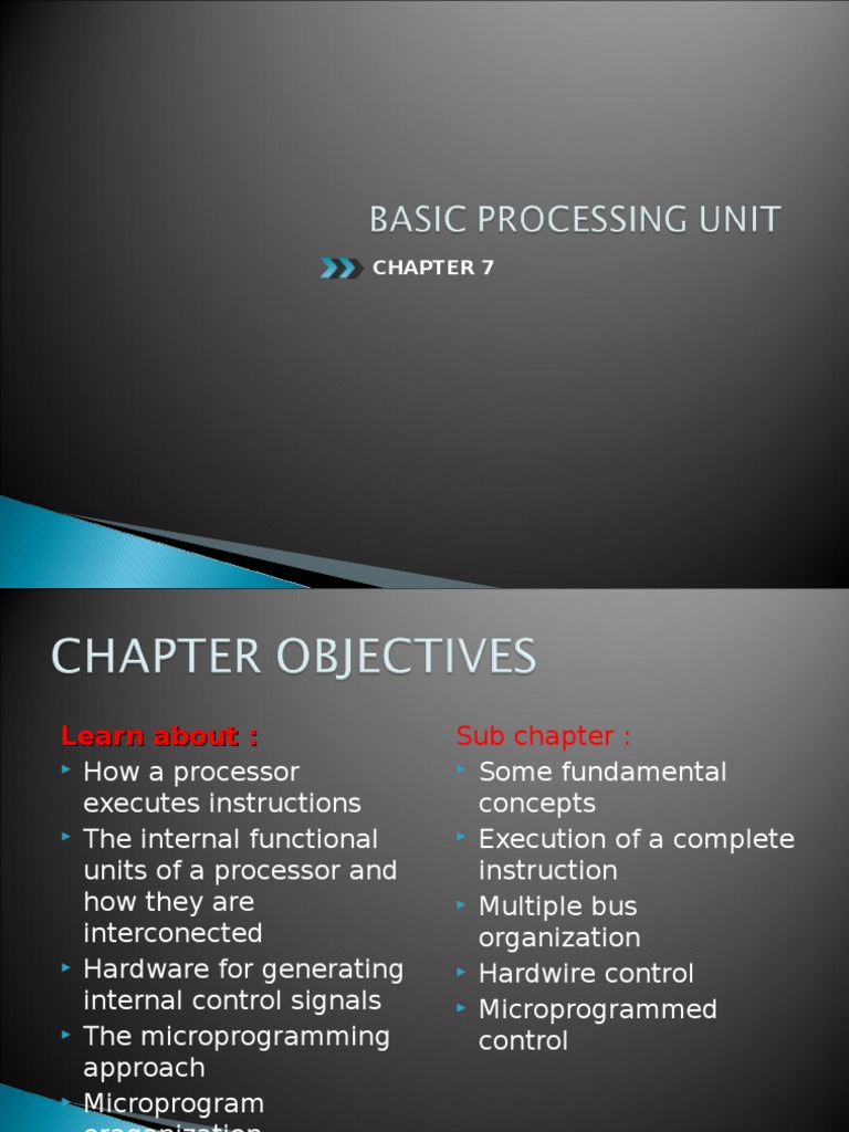 Basic Processing Unit | PDF | Central Processing Unit | Computer Data ...