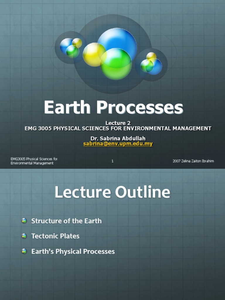 Earth Processes: Emg 3005 Physical Sciences For Environmental ...