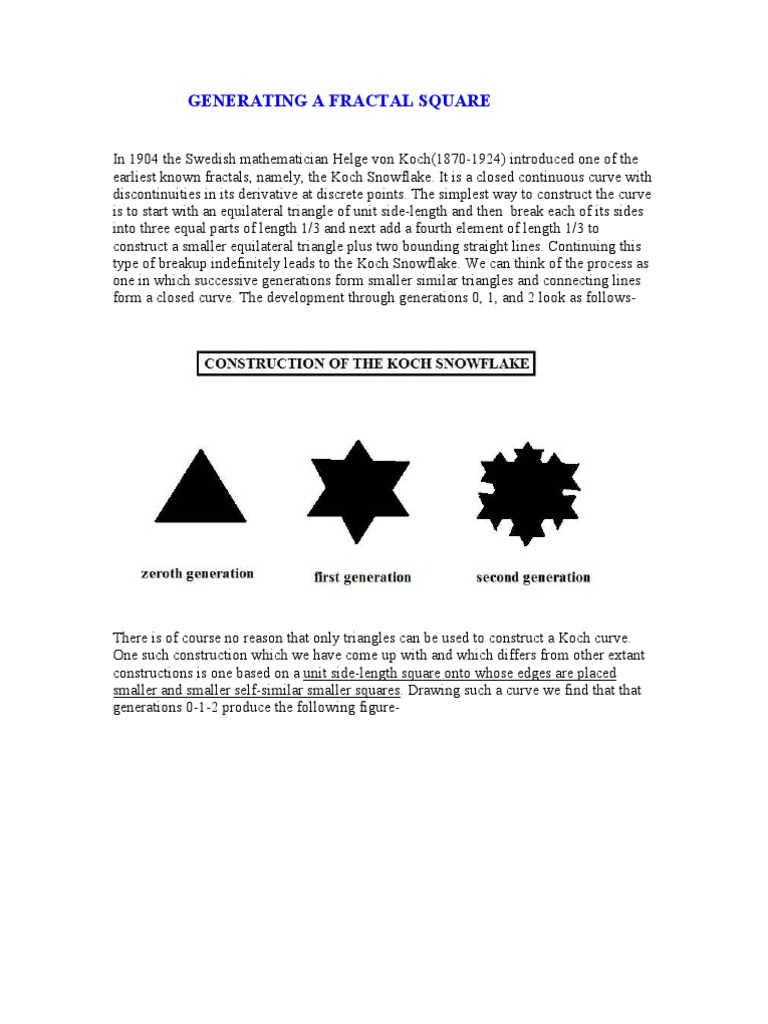 Fractal Square | PDF | Geometry | Teaching Mathematics