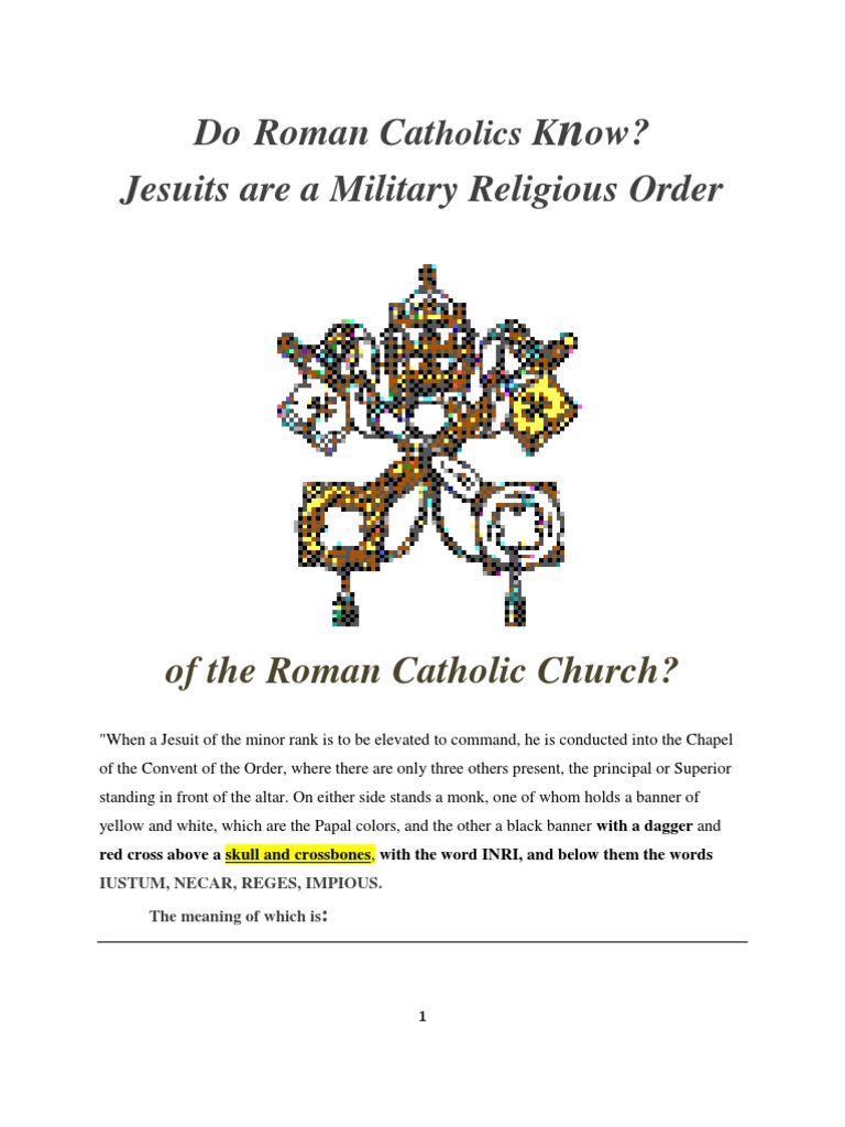 Do RCs Know the Jesuit Order...? | Pope | Catholic Church | Free 30-day ...