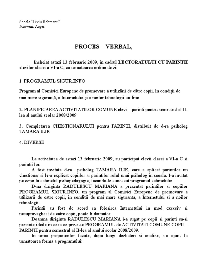 Proces Verbal