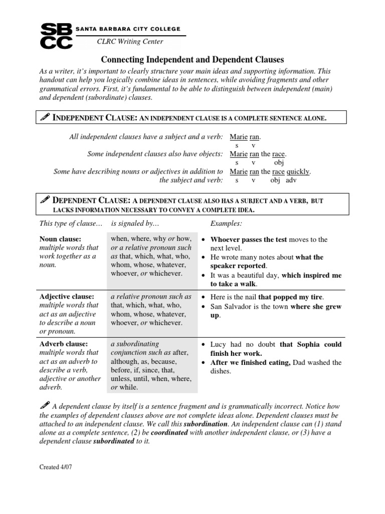Connecting Clauses: Grammar Guide | PDF | Clause | Subject (Grammar)