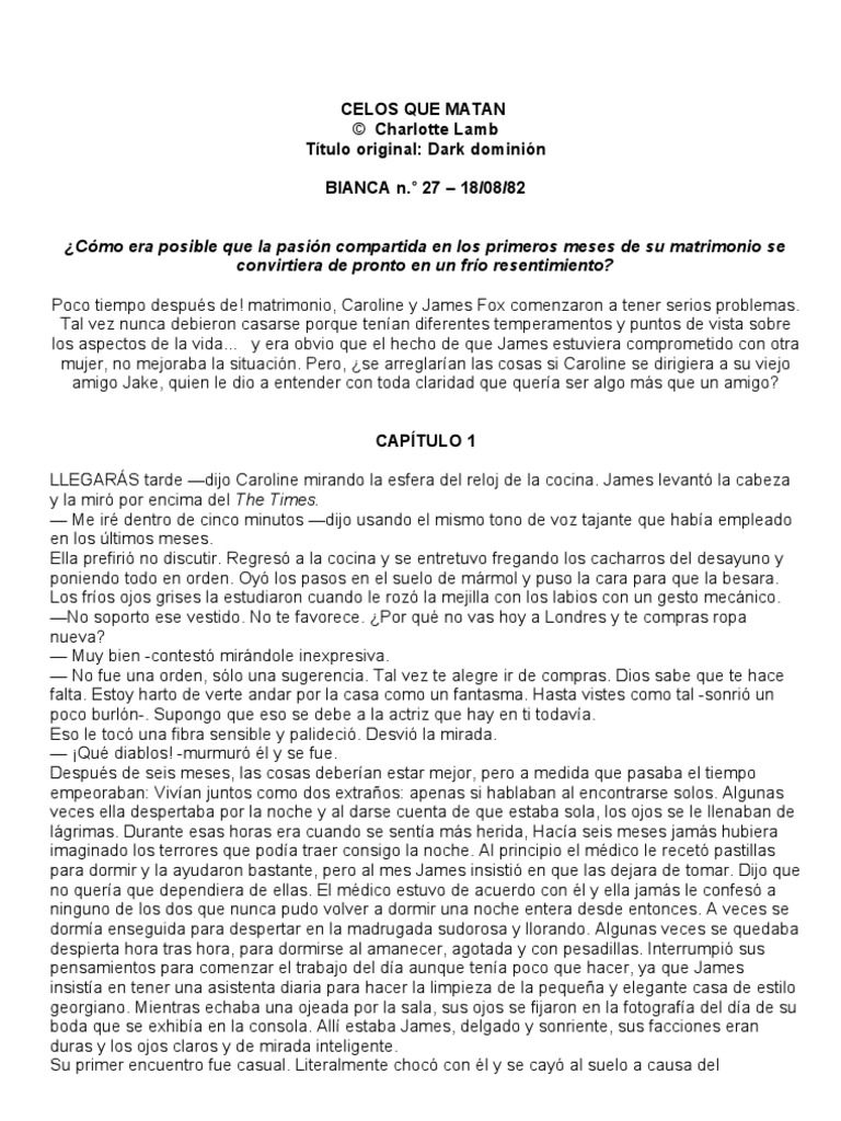 Celos Que Matan | PDF | Pelo | Amor