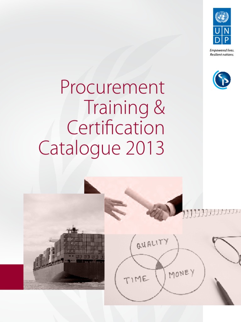 UNDP CIPS Procurement Training and Certification Programme: 2013 ...
