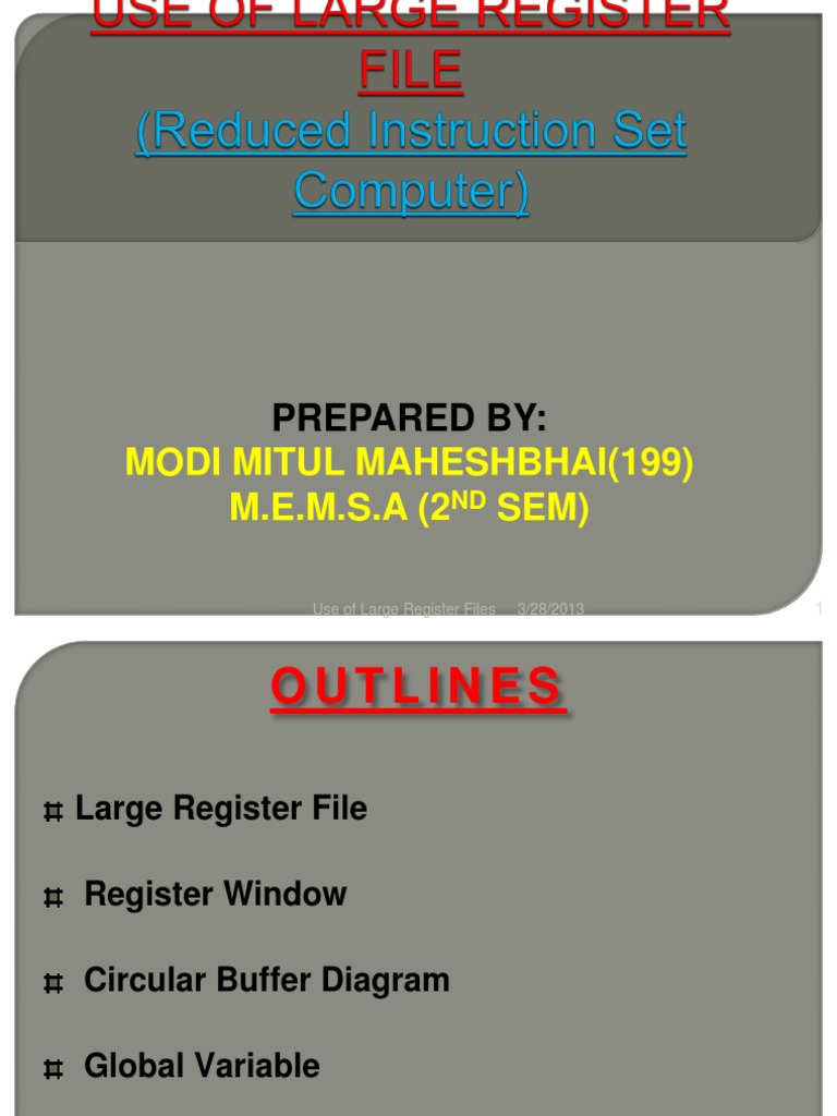 Use of Large Register File | PDF | Subroutine | Variable (Computer Science)