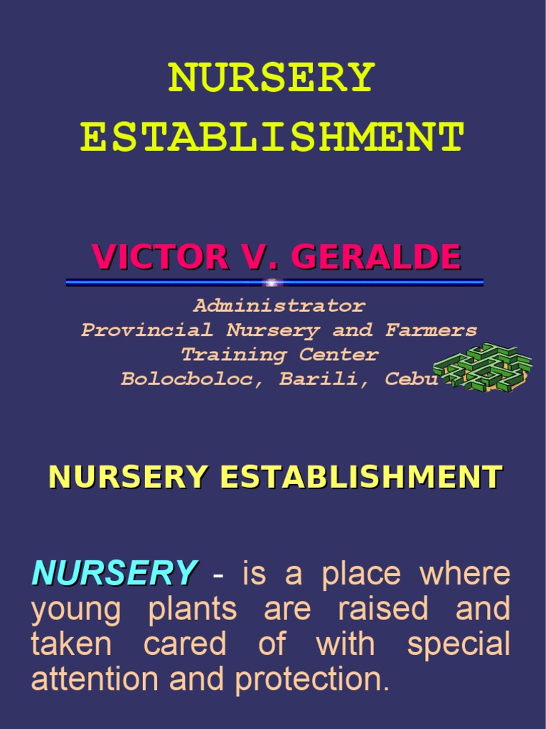 Nursery Establishment and Management Guide | PDF | Plant Nursery | Loam