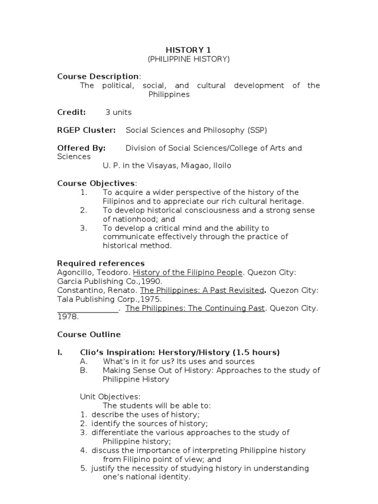 UPVM History 1 | PDF | Philippines | Colonialism