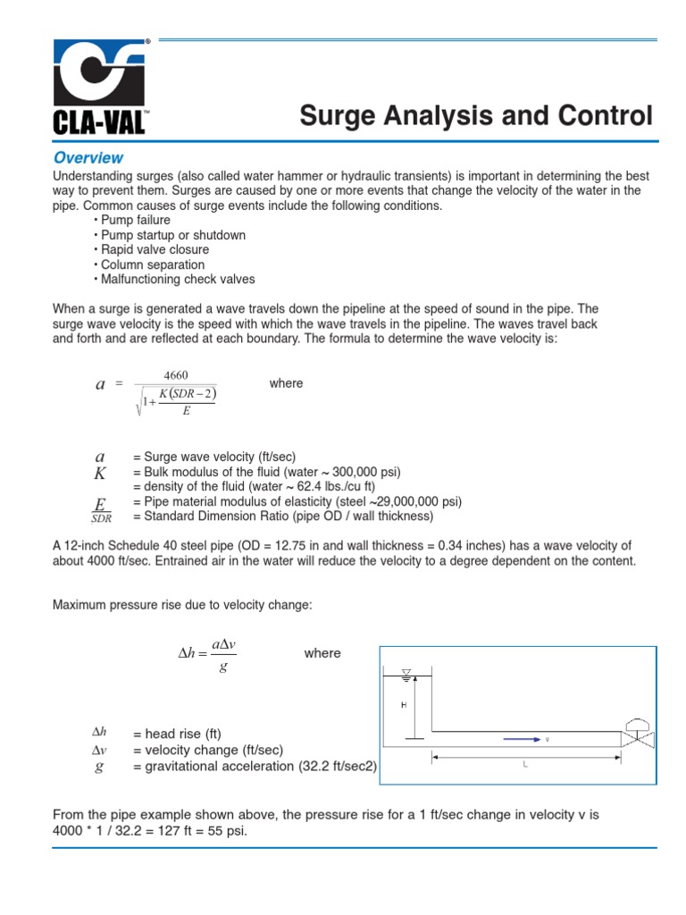 Surge Analysis | PDF | Pump | Valve