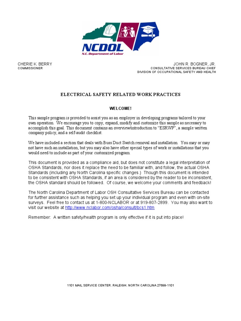 Electrical Safety Program Overview and Sample Documents | PDF ...