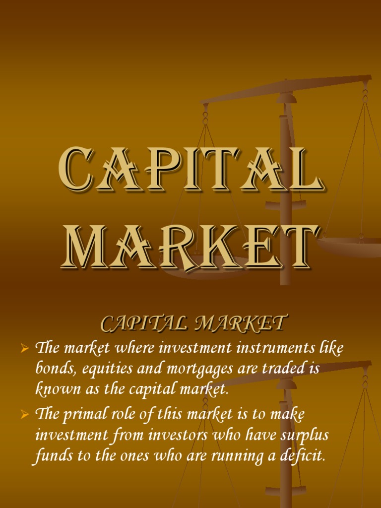 Capital Market | PDF | Financial Markets | Capital Market