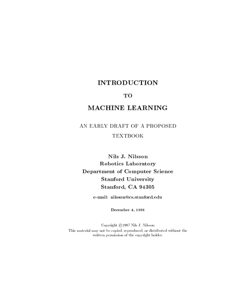 Introduction To Machine Learning | PDF | Boolean Algebra | Teaching ...