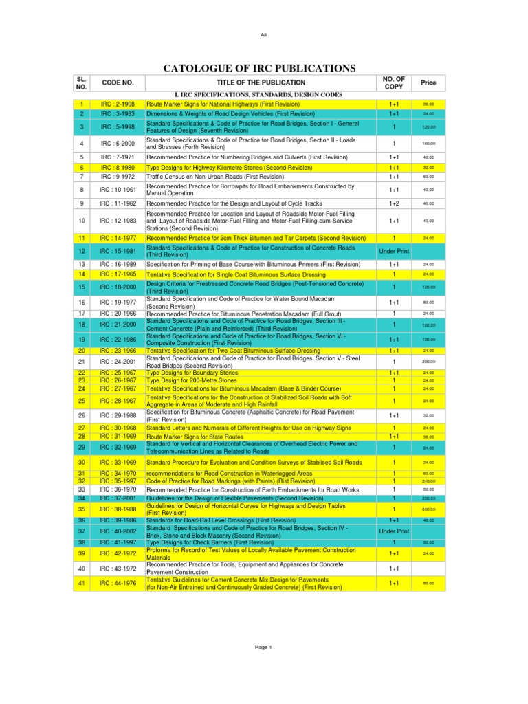 IRC Codes | PDF | Road Surface | Road