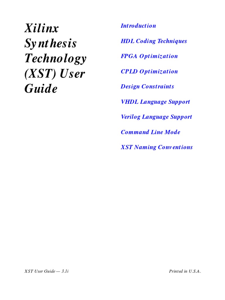 XST 2 | PDF | Vhdl | Field Programmable Gate Array