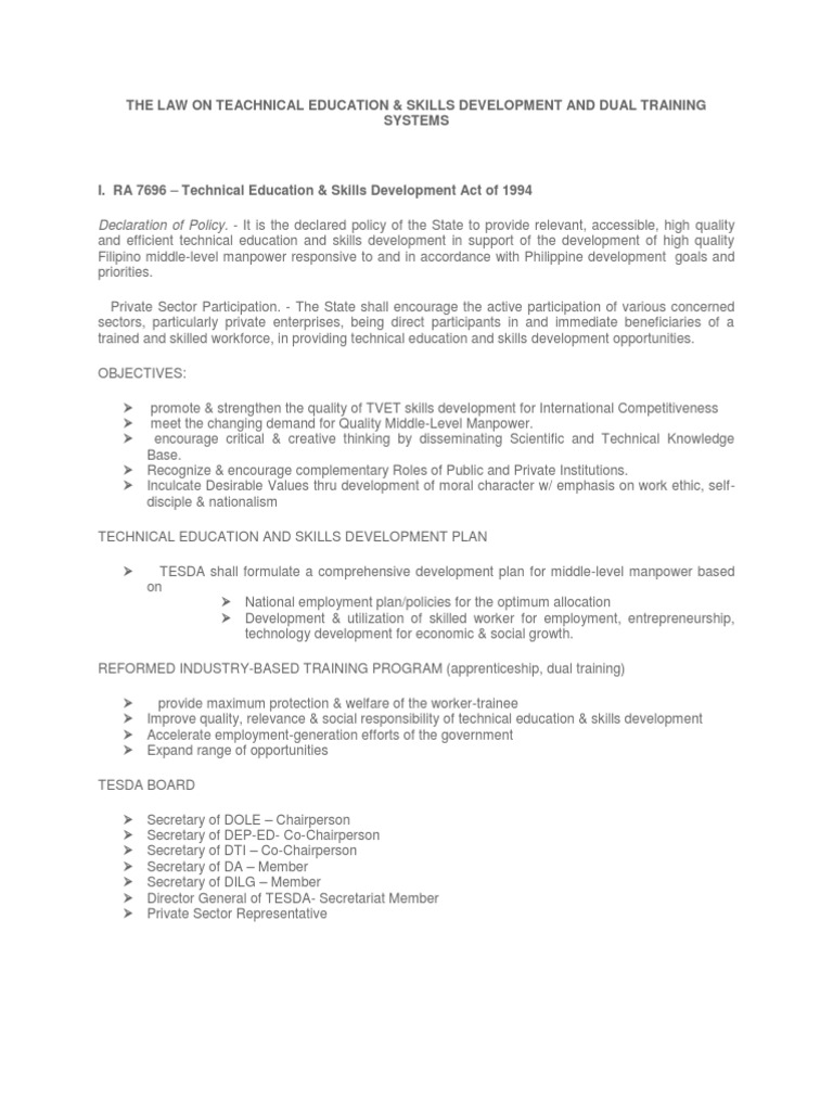 Tesda Report and Analysis | PDF