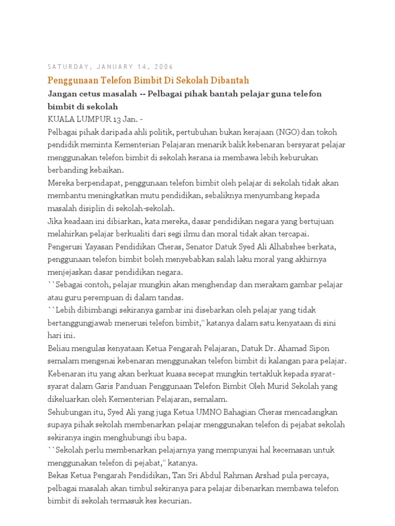 Telefon Bimbit | PDF