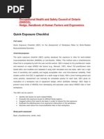 Quick Exposure Check (QEC) Guide | PDF | Human Factors And Ergonomics ...