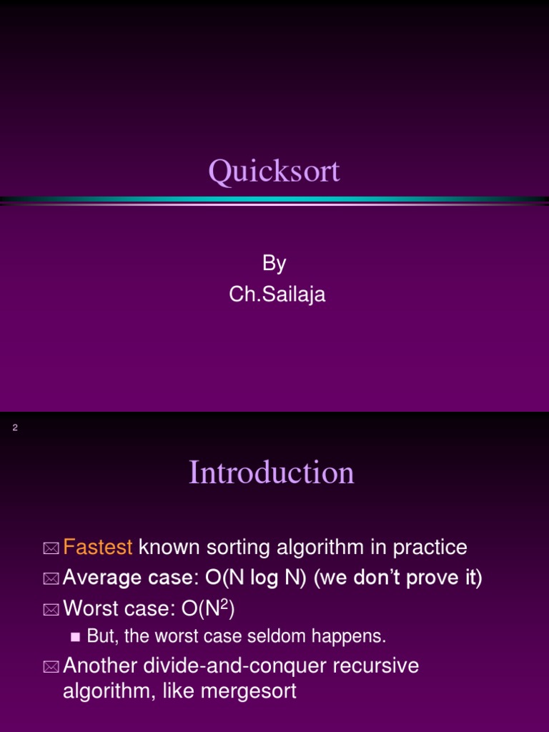 Quicksort Pdf Algorithms And Data Structures Areas Of Computer