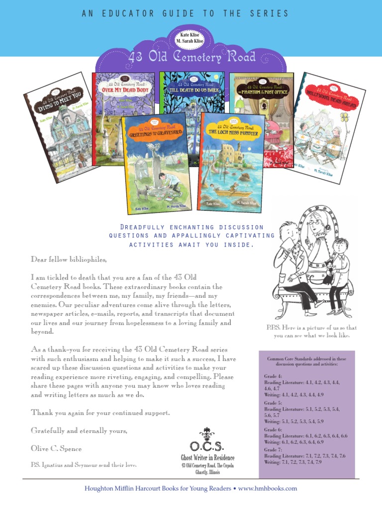 43 Old Cemetery Series by M. Sarah Klise & Kate Klise: Discussion Guide ...