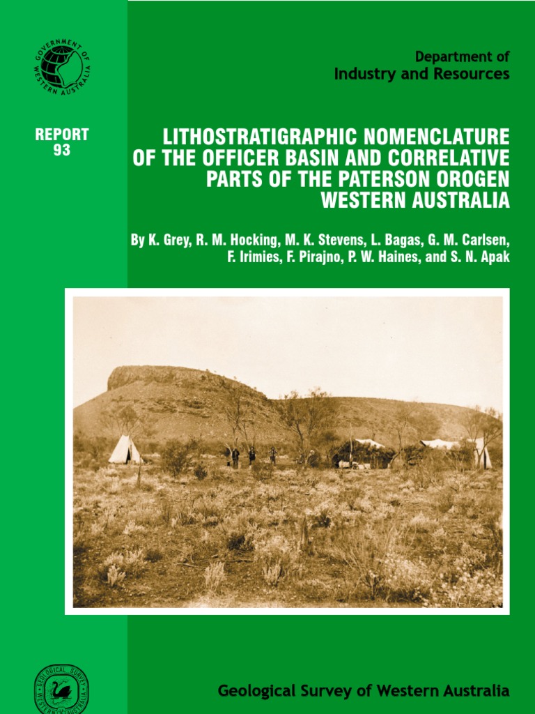 Officer Basin Australlia | PDF | Geology | Stratigraphy