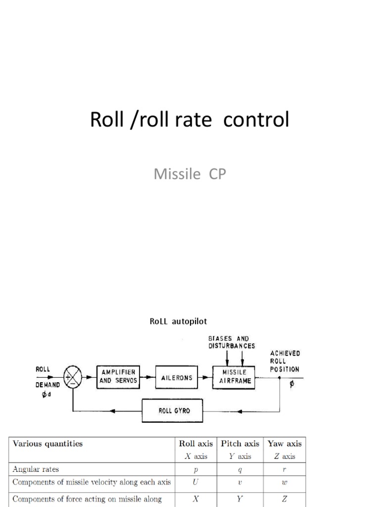 Missile Roll Rate Control Techniques | PDF