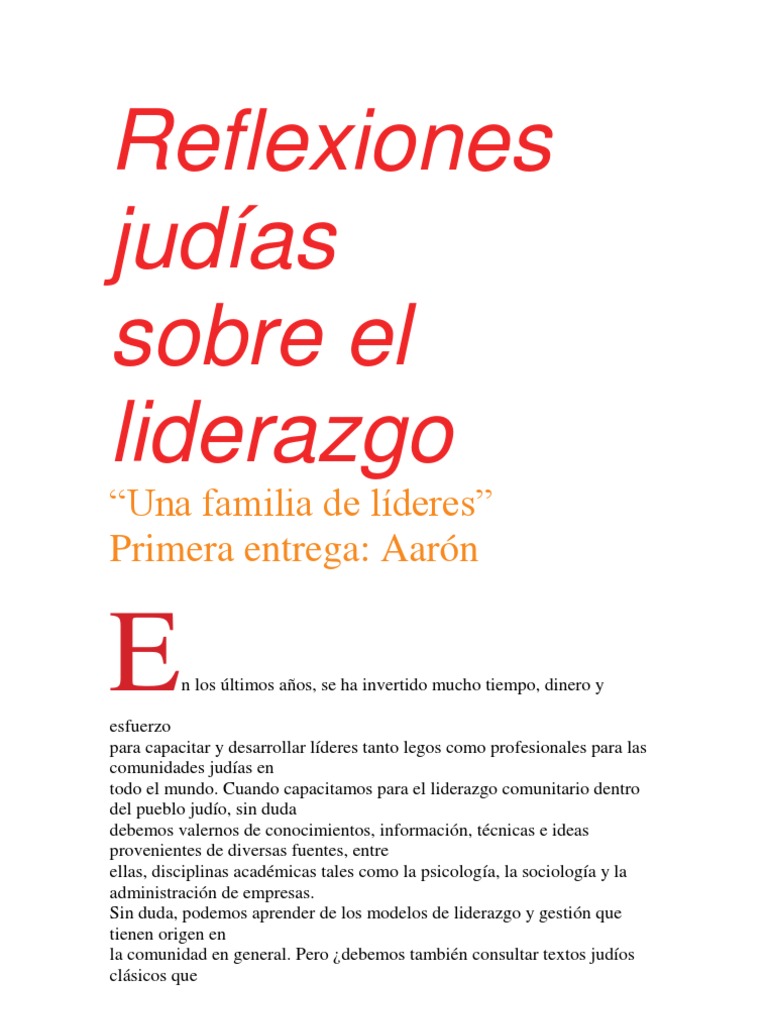 Aaron 2 | PDF | Humor | Liderazgo